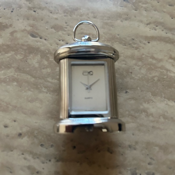 Accessories | New Silver Eko Miniature Desk Clockjapan Quartzkeeps ...